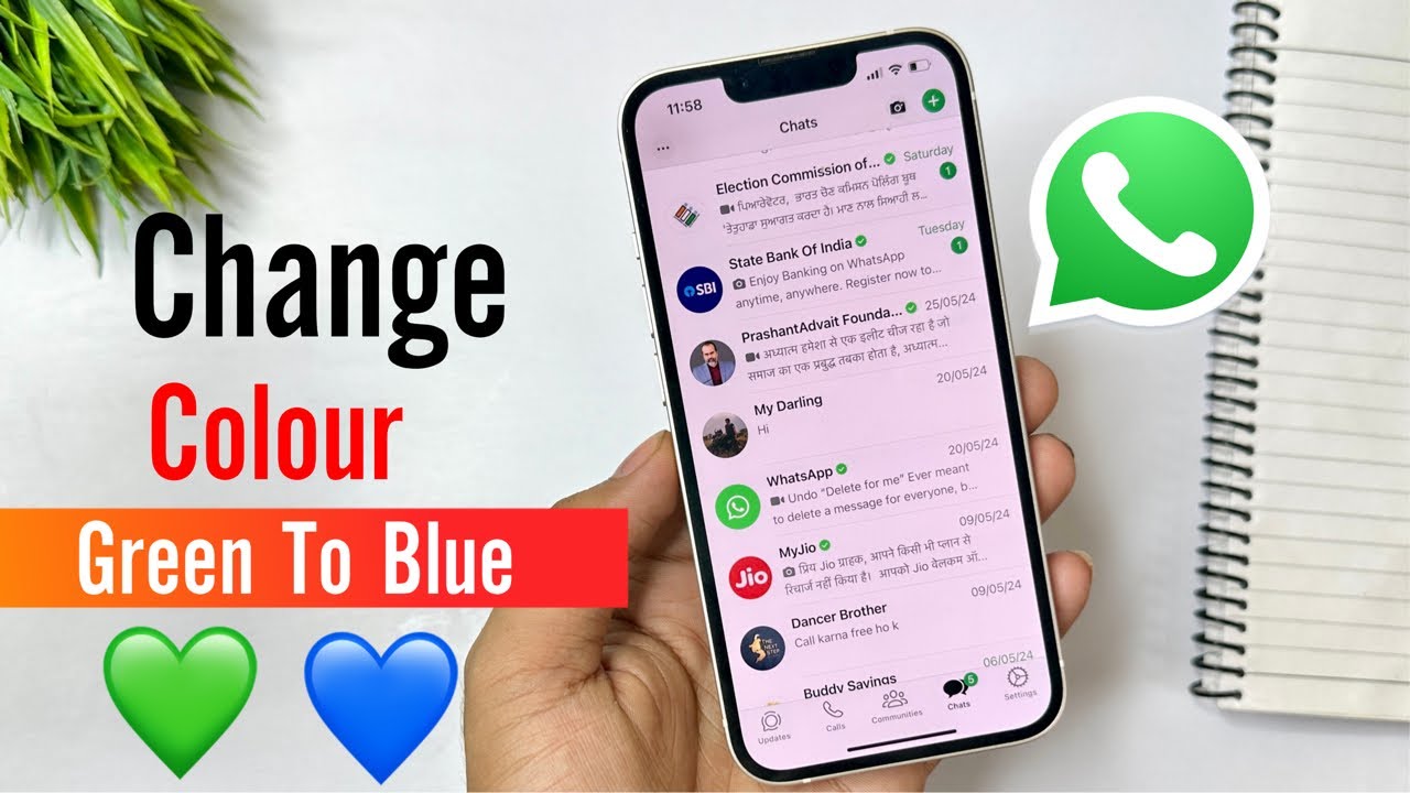 WhatsApp Colour Change iPhone | WhatsApp Chat Color Change iPhone ...