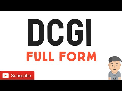 DCGI Full Form - YouTube