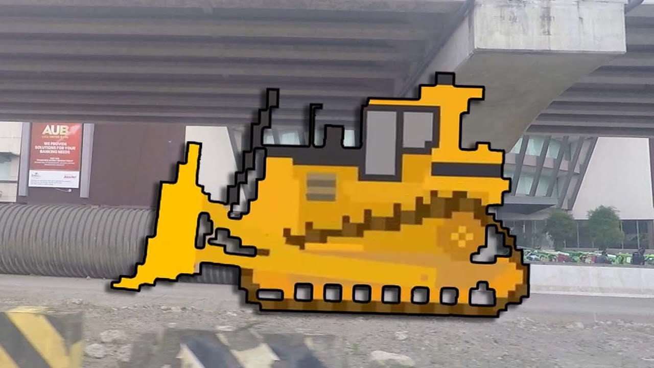 Bulldozer on a Construction site! [ Pixel Corner ] - YouTube
