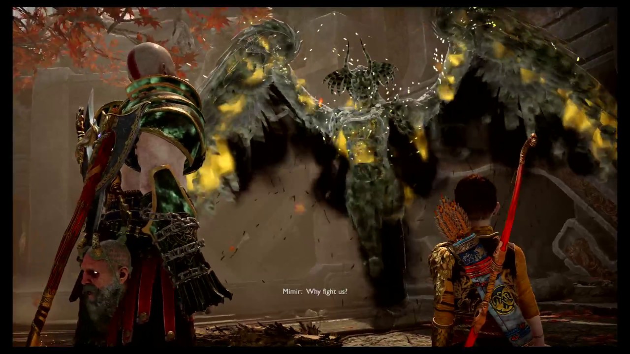 God of War PS4 Killing the Valkyrie Gunnr - YouTube