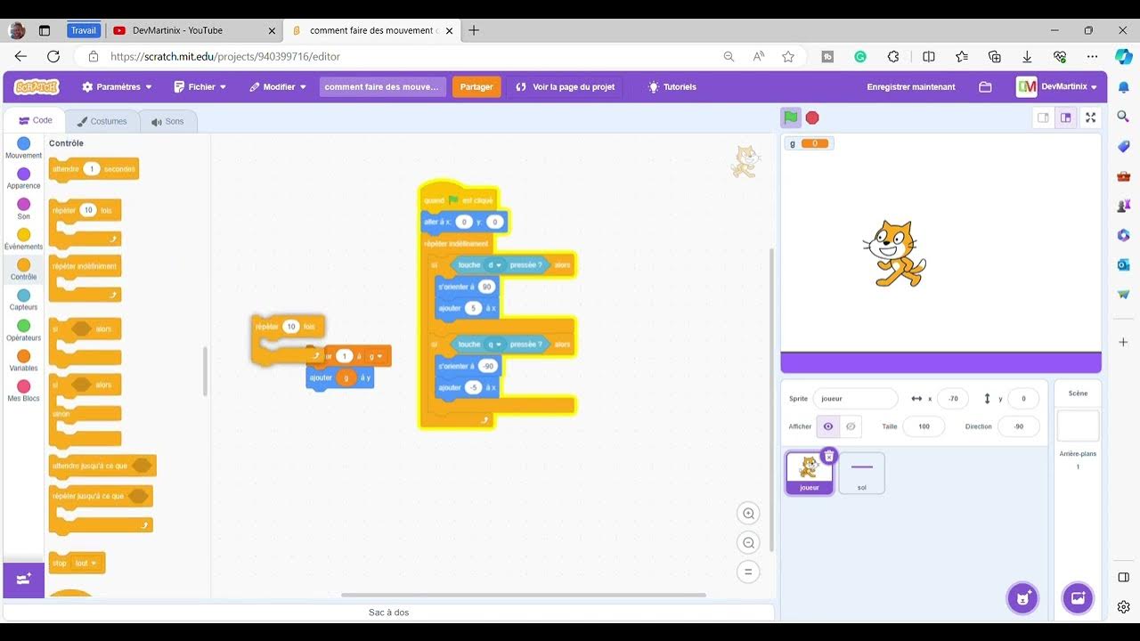 Scratch Movement Tutorial Part 1 - YouTube