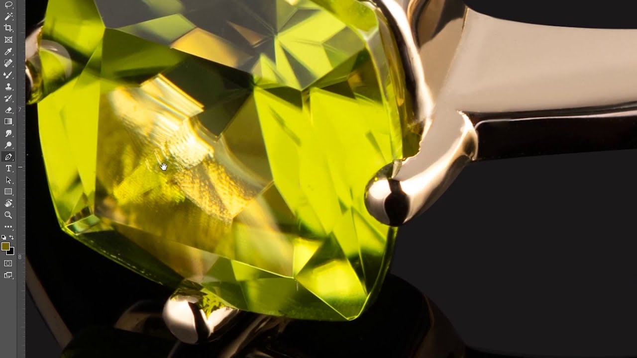 Gold ring retouching on the black background. - YouTube