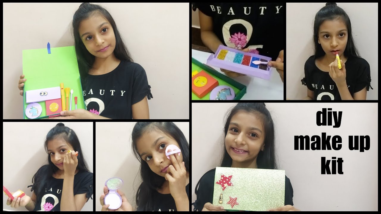 Diy paper make up kit/how to make paper make up kit for kids/project ...