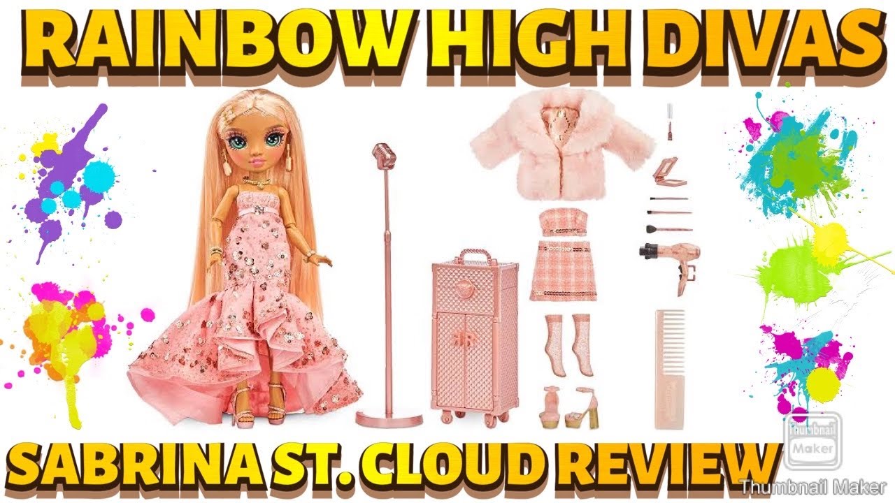 RAINBOW HIGH DIVAS, SABRINA ST. CLOUD REVIEW Y UNBOXING, ES HERMOSA LA ...