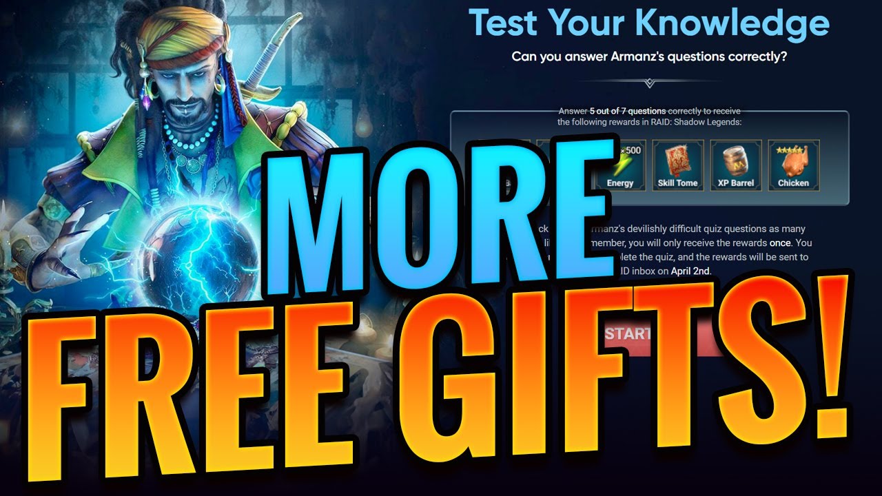 TEST YOUR KNOWLEDGE FOR A FREE LEGENDARY BOOK! | Raid: Shadow Legends ...