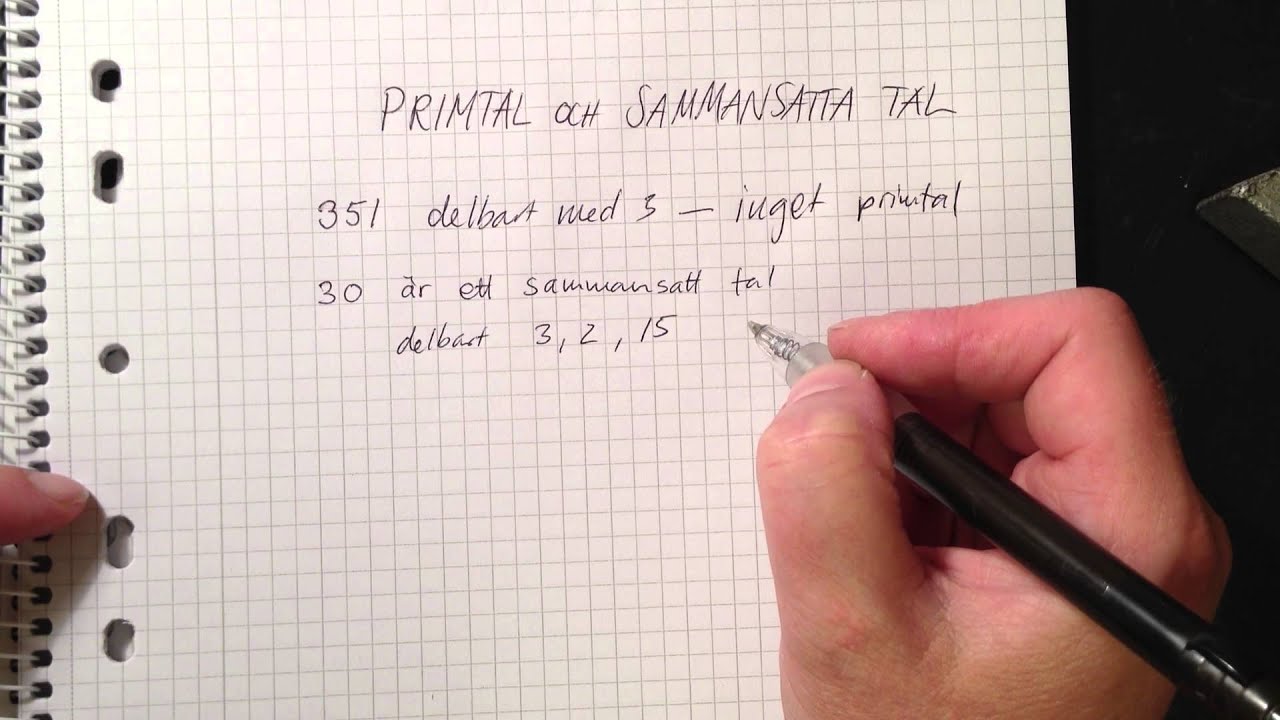 Primtal och sammansatta tal - YouTube