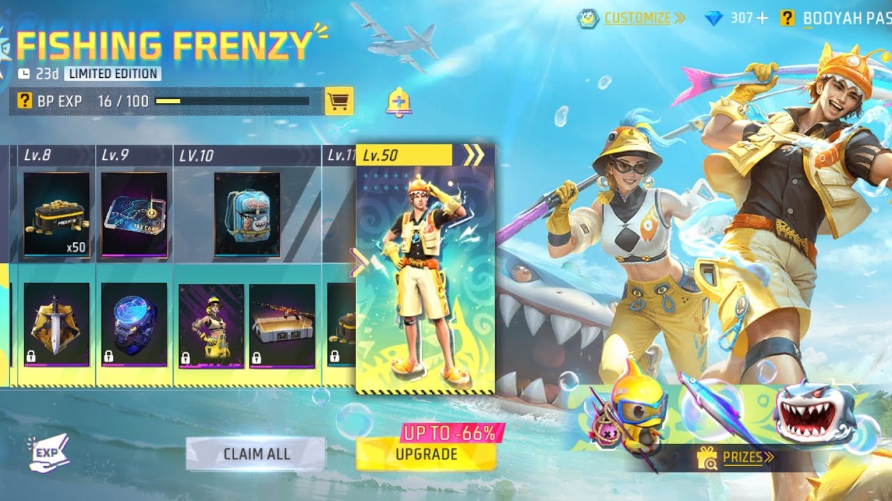 BOOYAH PASS S10 FREE FIRE || FISHING FRENZY BP S10 FF MAX || BOOYAH ...