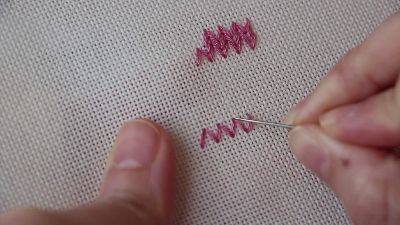 Örgü Şeklinde -V- Goblen Nasıl İşlenir? /How to Make knitted canvas ...