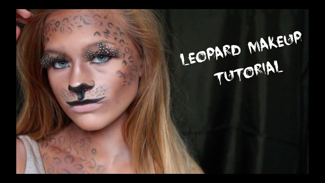 Leopard Makeup Tutorial / Halloween 2015 - YouTube
