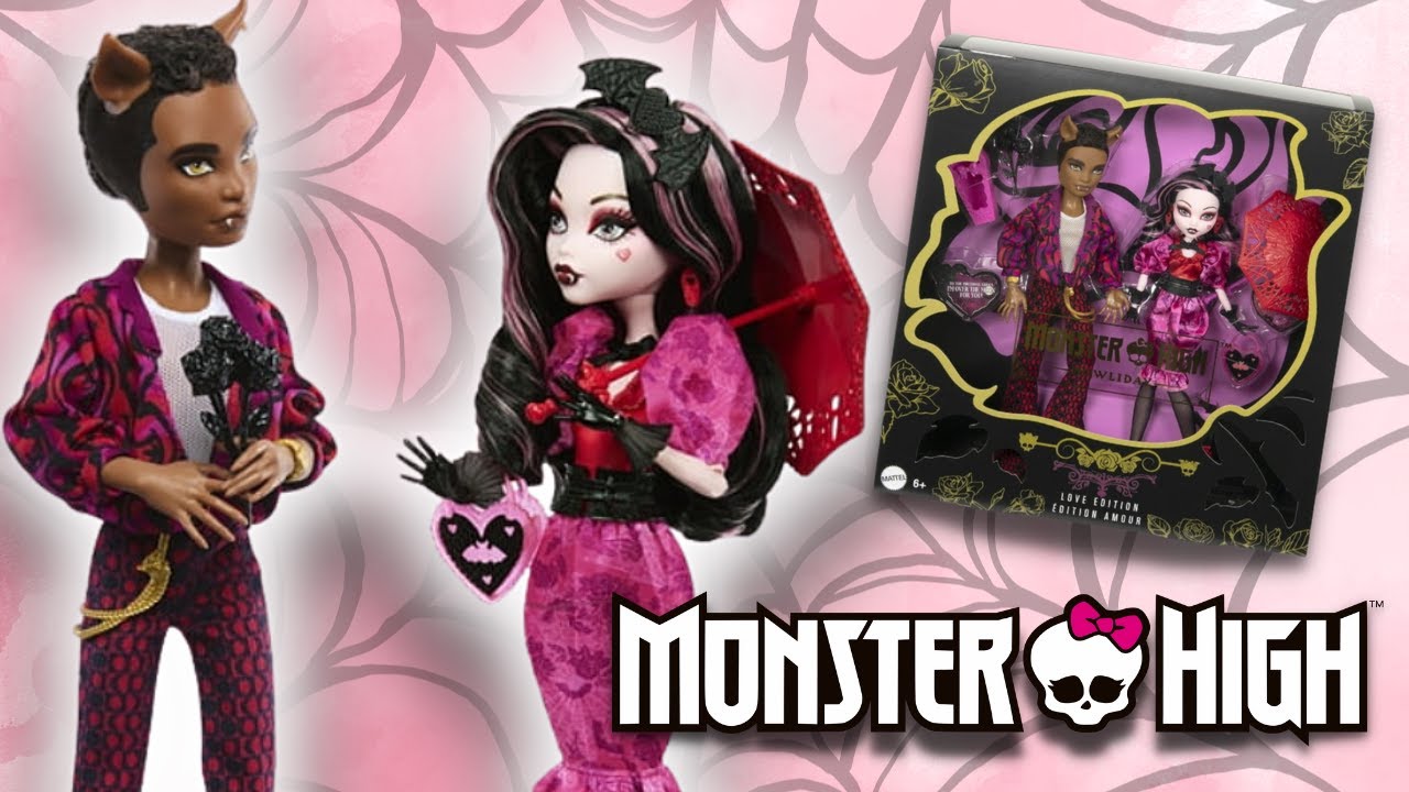 💖UNBOXING💖 Draculaura and Clawd Monster High Howliday Love Edition Doll ...