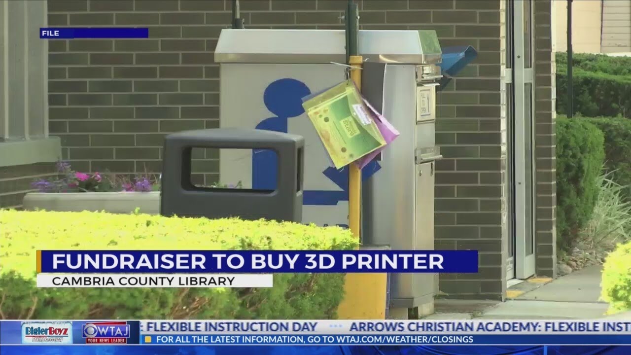 Cambria County Library raising money for 3D printer - YouTube