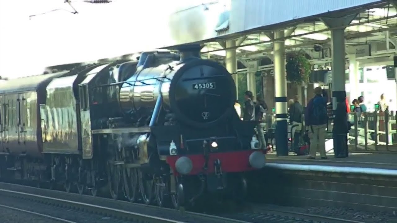 Black 5 45305 passes through Durham at speed!! - YouTube