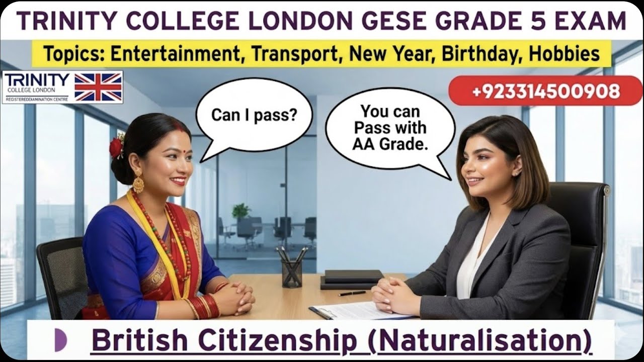 B1 English Test (GESE Grade 5) | SELT British Citizenship| Trinity ...