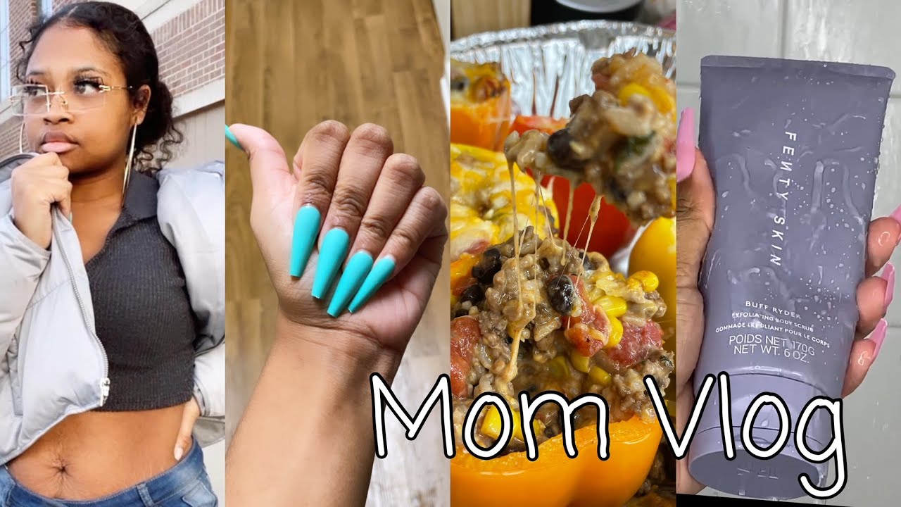 *MOM VLOG* COOKING, HYGIENE, GROCERIES, OUTFIT AND NAILS - YouTube