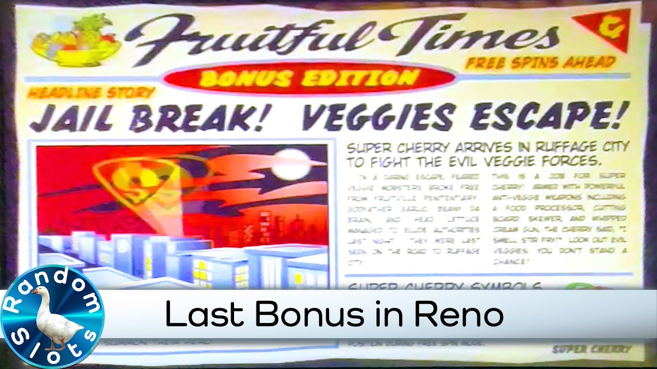 Super Cherry Slot Machine Last Bonus in Reno - YouTube