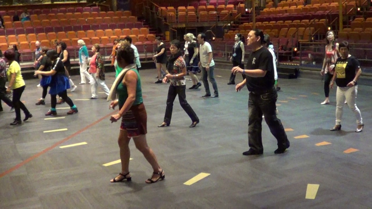 YESTERDAY ONCE MORE Line Dance 2017 Asian Line Dance Cruise Sensation ...