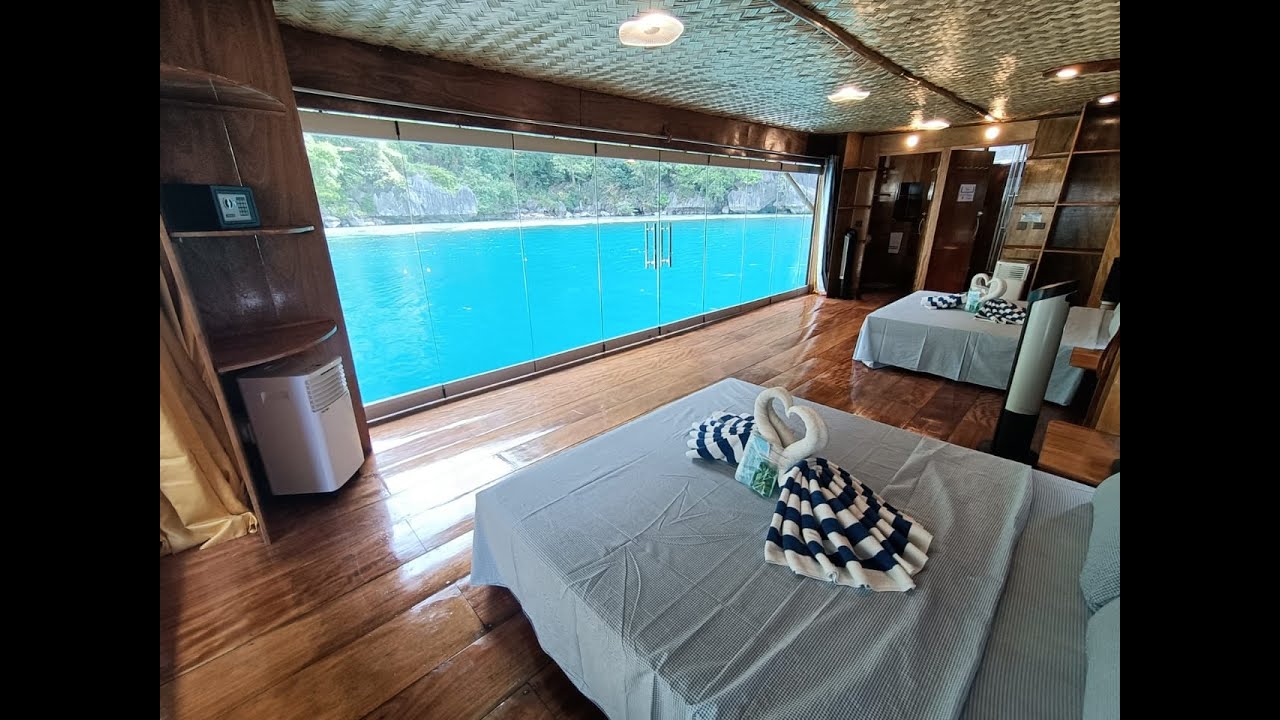 Video Half Superglass Houseboat Limestone side setup 8 people Coron ...