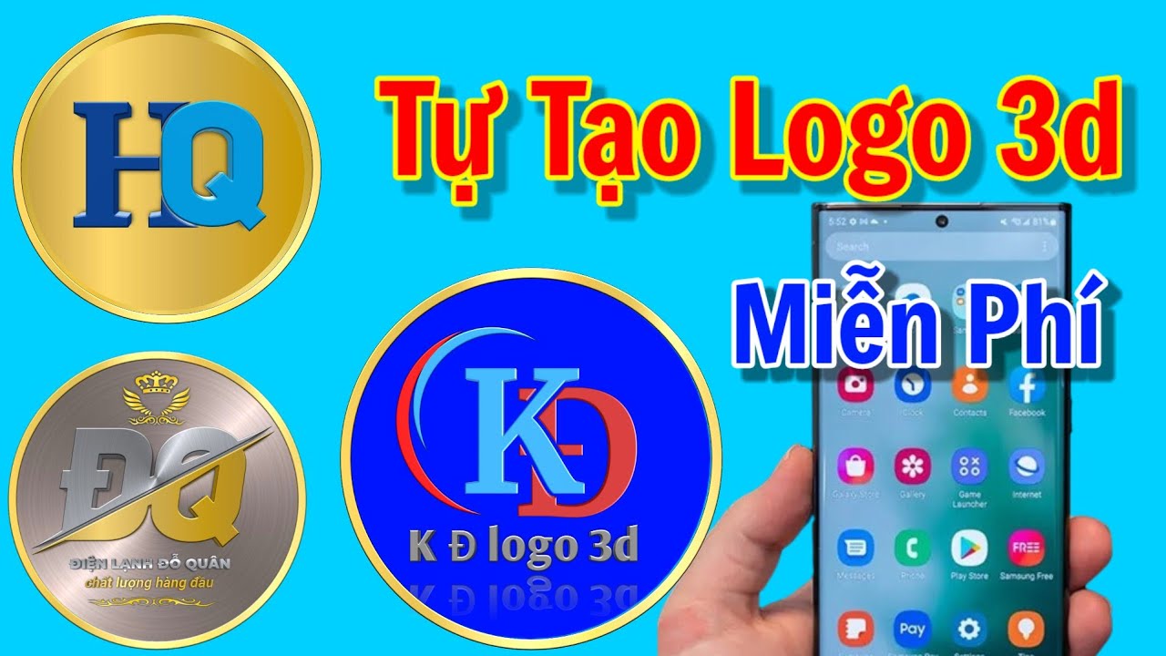 Hướng dẫn làm logo thương hiệu miễn phí trên điện thoại. - YouTube
