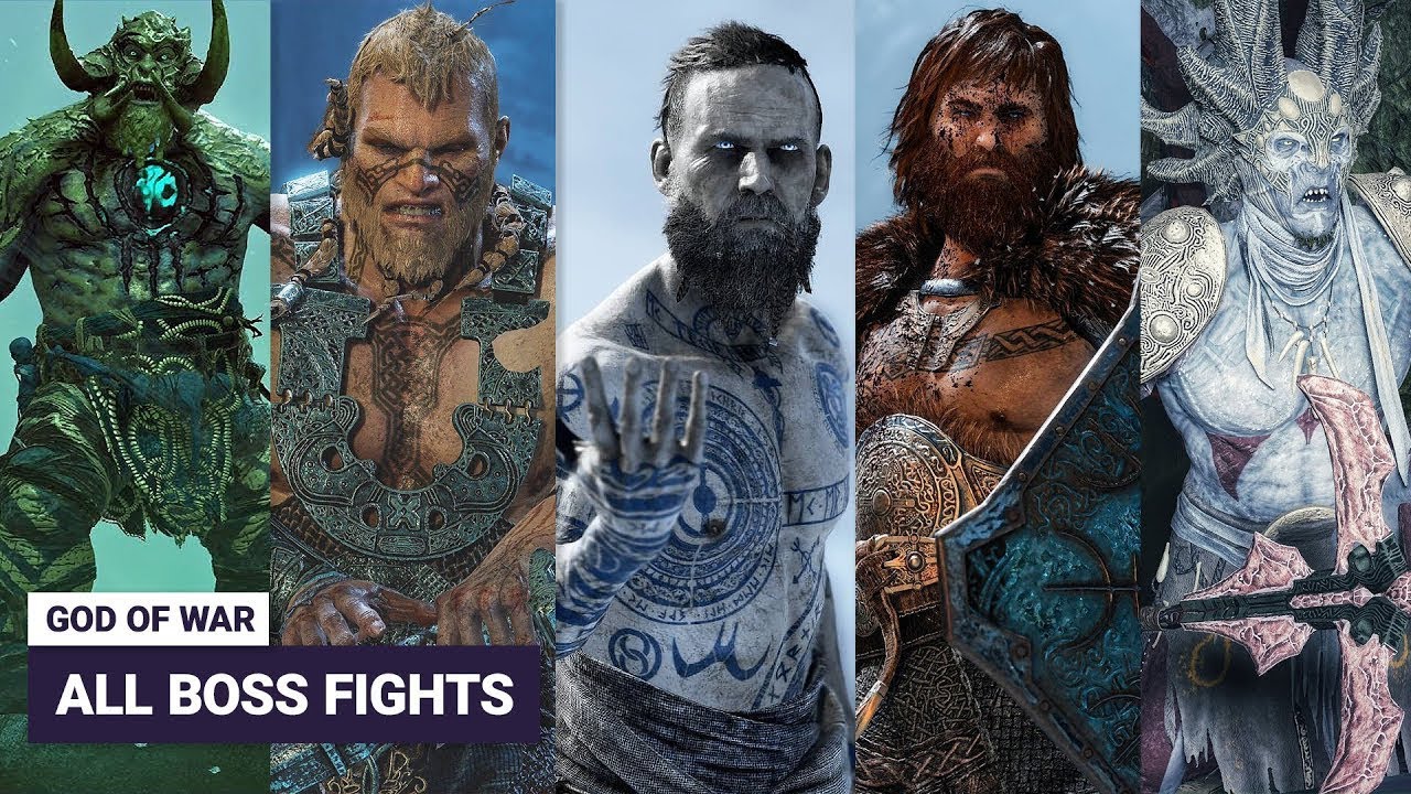 ALL MAIN BOSSES WITH CUTSCENES | GOD OF WAR 2018 | PART 2 - YouTube