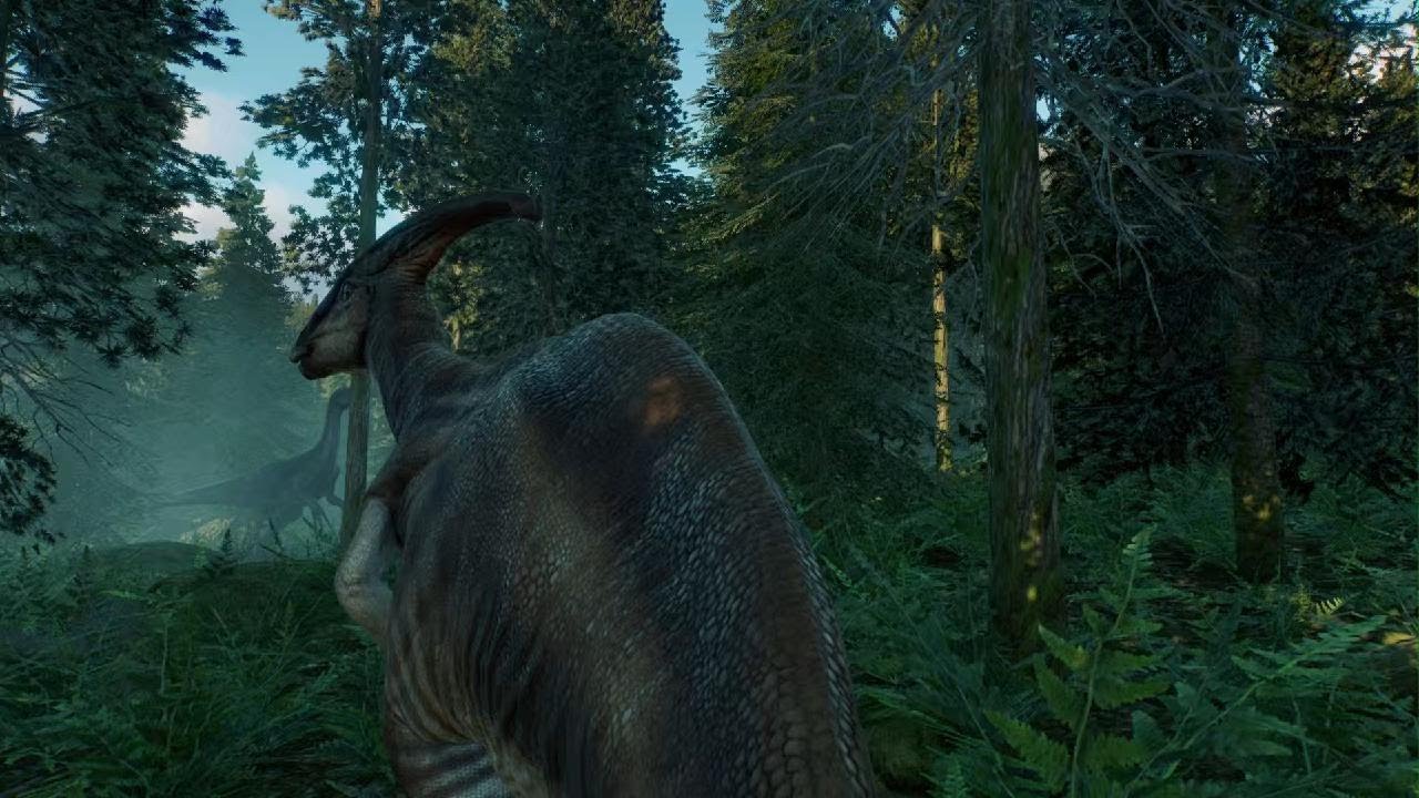 JWE 2 Raptor hunts parasaur in woods - YouTube