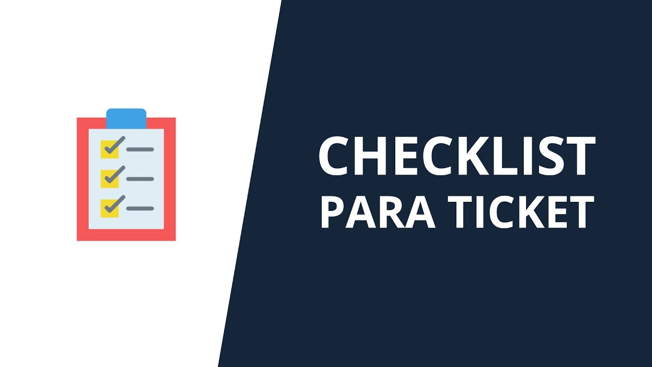 Checklist para Ticket - YouTube