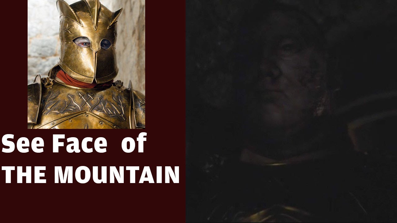 Face of Dead Gregor Clegane, The Mountain Takes off his helmet and ...