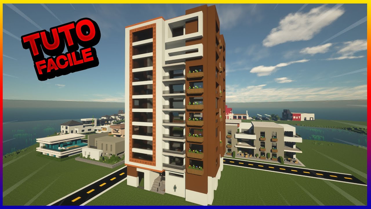 TUTO APPARTEMENTS MODERNE - VILLE MINECRAFT - YouTube