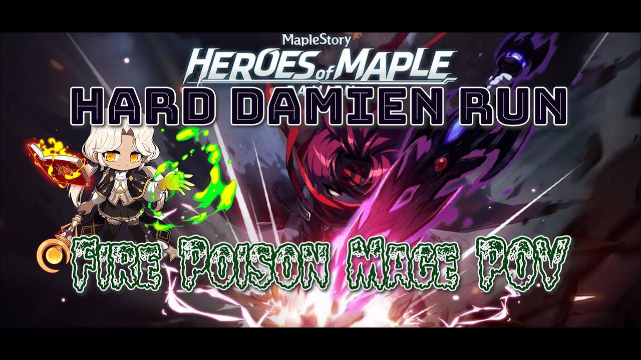 Hard Damien Boss Run Fire Poison Mage POV | Maplestory M | - YouTube