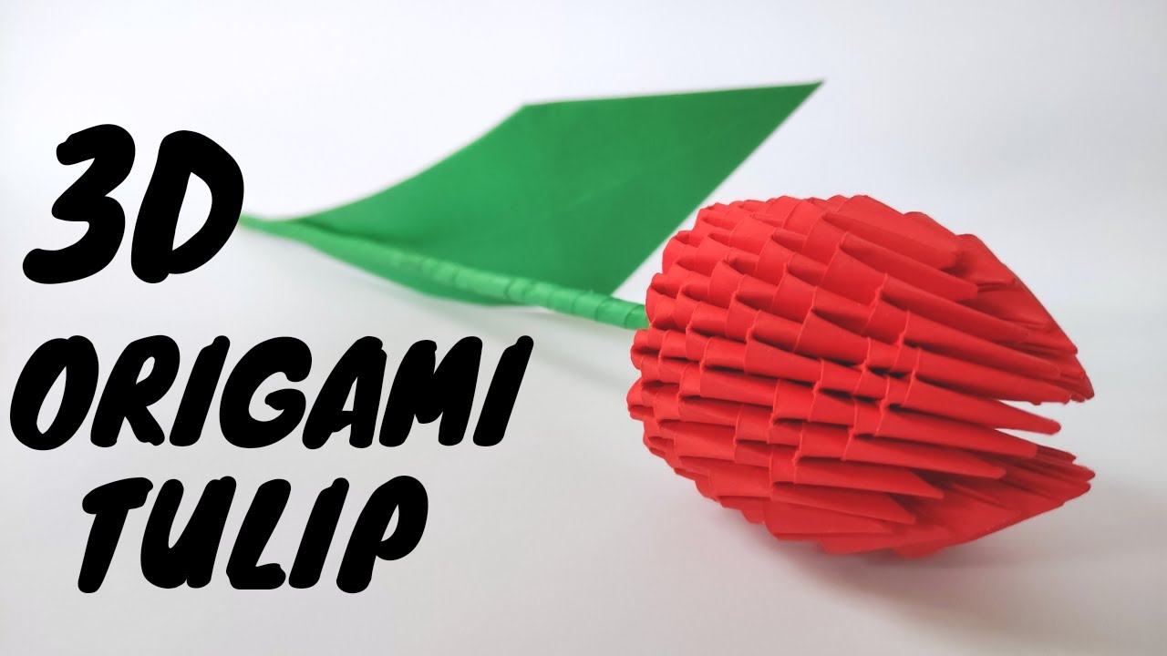 3D Origami TULIP | How to make a modular flower - YouTube