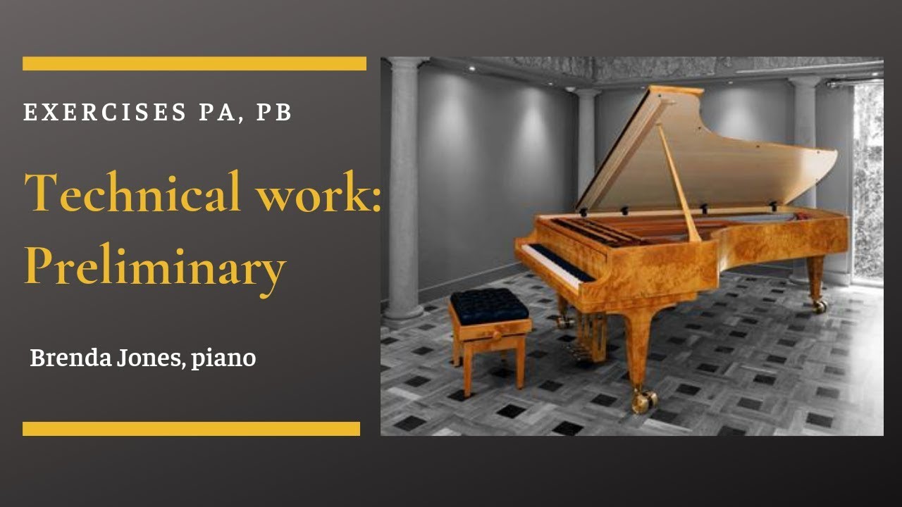 AMEB Piano Technical work Preliminary exercises 2019 - Brenda Jones on 102 key Stuart & Sons ...