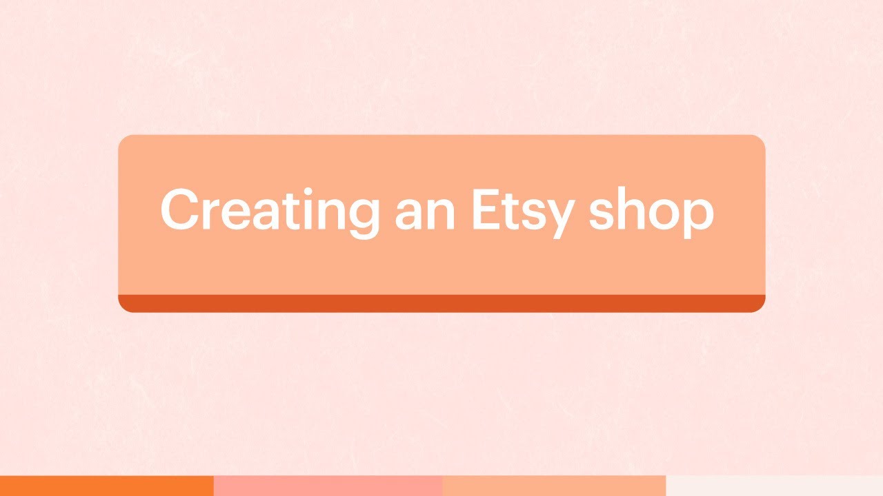 Creating an Etsy shop - YouTube