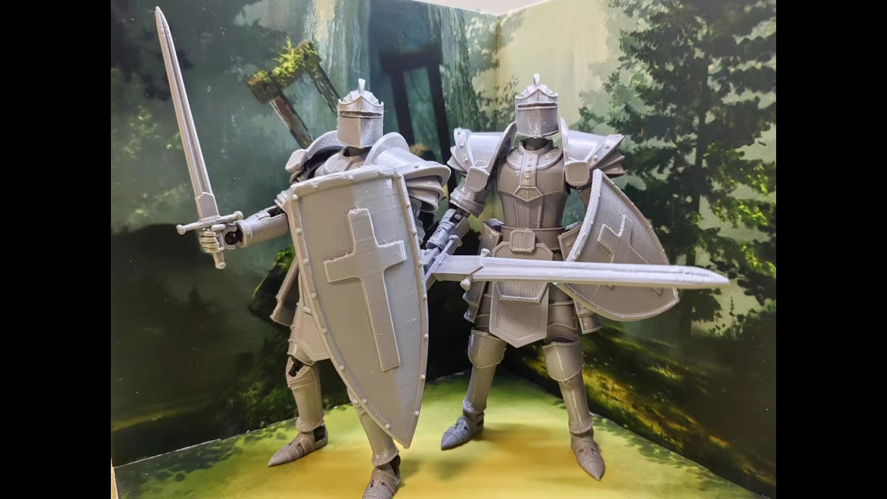 Installation and operation of heavy plate armor knight - YouTube