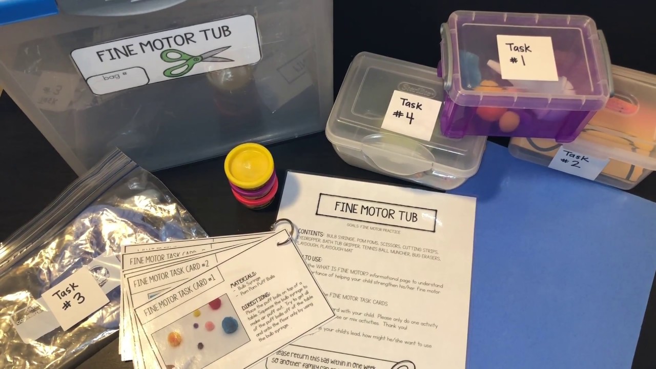 Preschool Fine Motor Tub - YouTube