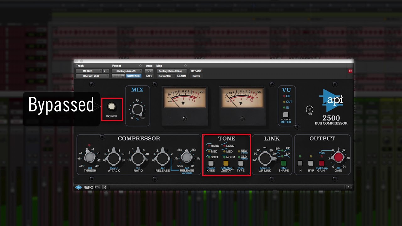 eMasterSound Tips of UAD: API 2500 Bus Compressor - YouTube