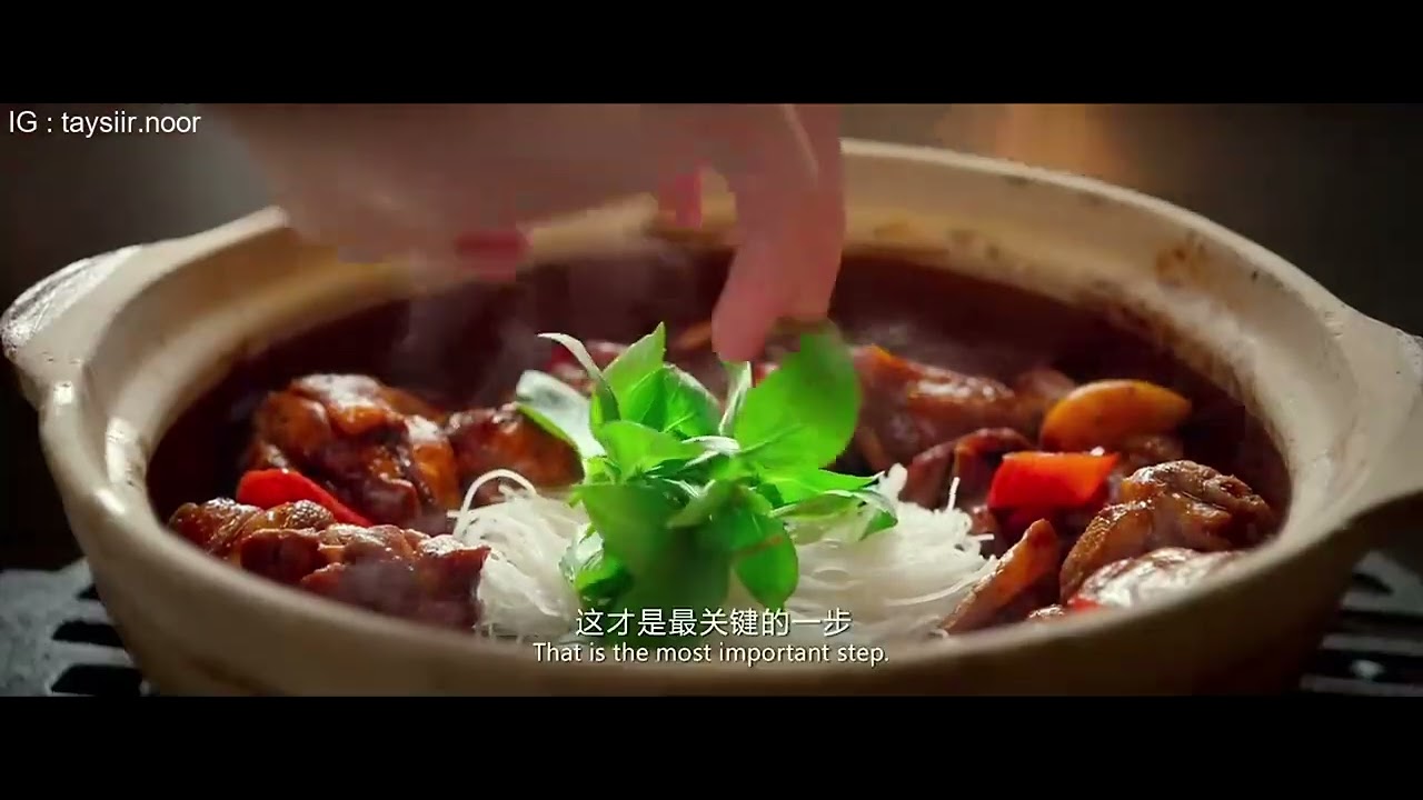 Cook Up a Storm: 3 Cup Chicken Stewed Rice Noodles Scene - 4K ...
