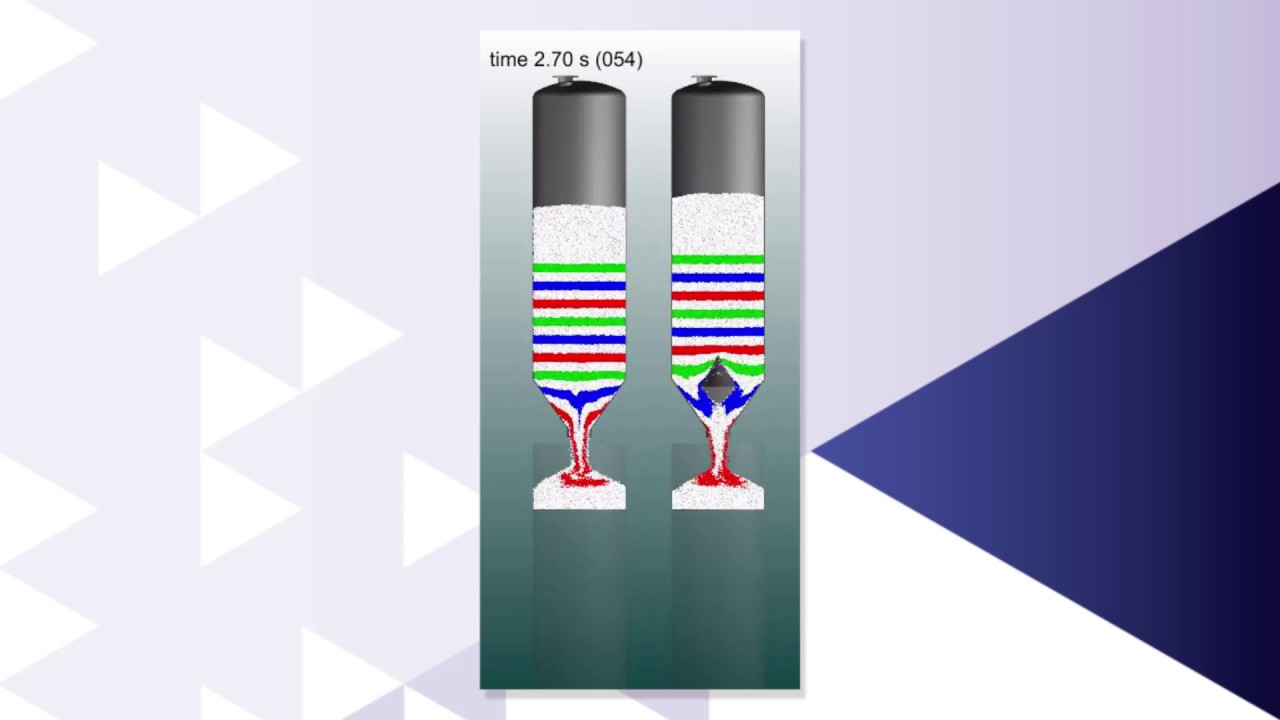 ホッパー内の粉の流れ方 / Granular Flow through a Hopper - YouTube