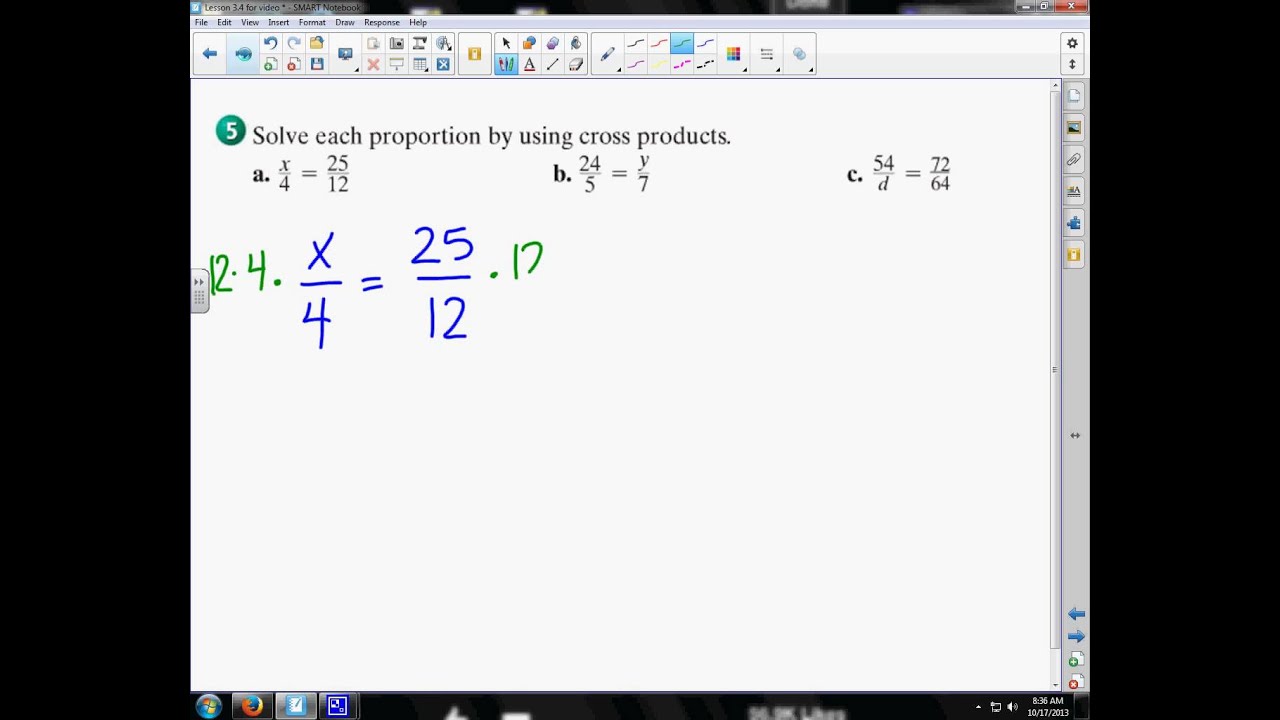 Lesson 3 4 Ratios and Proportions - YouTube