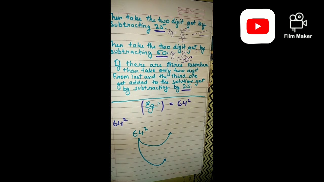 How to find square's. - YouTube