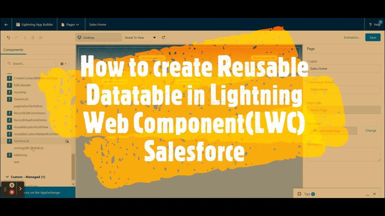 How to create Reusable Datatable in Lightning Web ComponentLWC Salesforce - YouTube