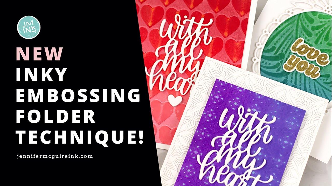 NEW Inky Technique with Embossing Folders! - YouTube