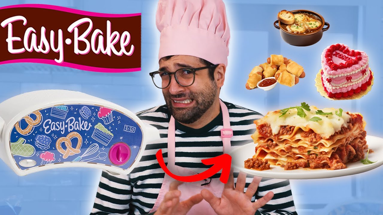 I Made a FANCY 5-COURSE Dinner in an EASY-BAKE Oven - YouTube