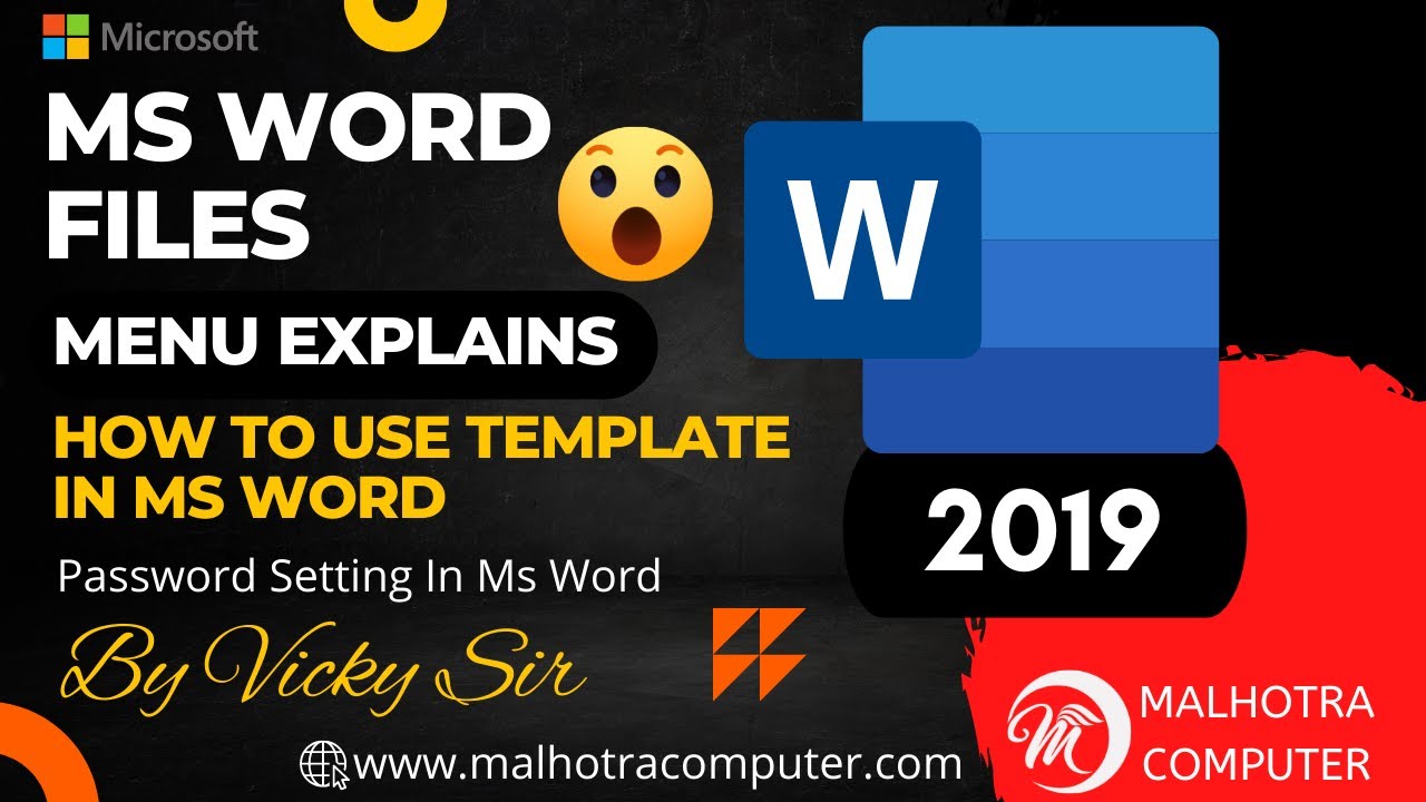 🔴Live Session Ms Word File Menu Explain | Template use in Ms-Word ...