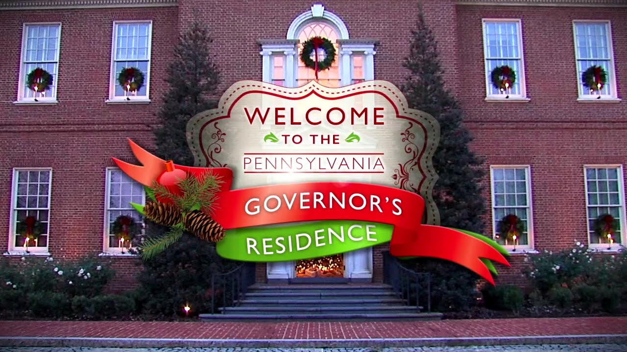 Holiday decorations at the Pennsylvania Governor's Residence (December ...