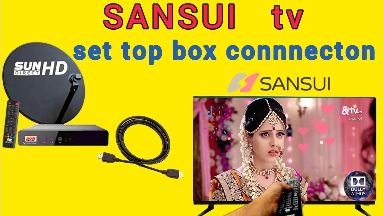 sansui tv setup box connnecton - YouTube