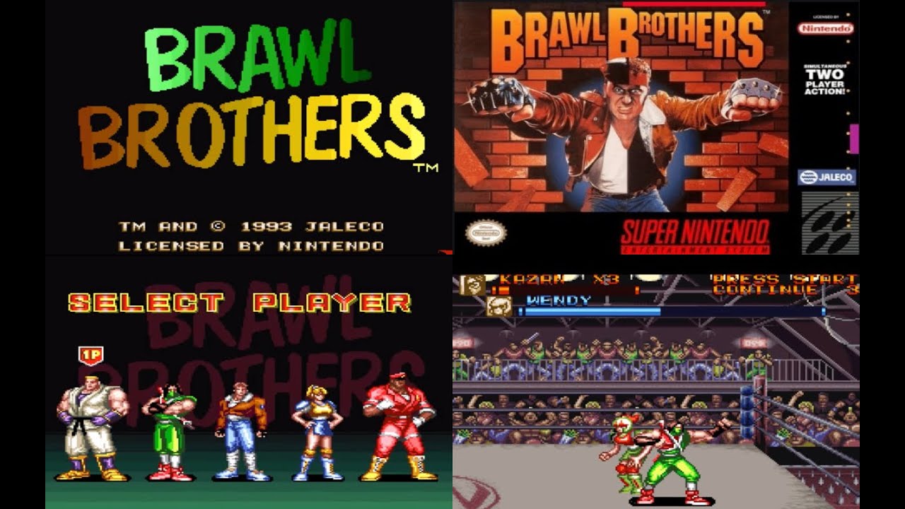 【SNES】Brawl Brothers—SNES classic game Full play through - YouTube