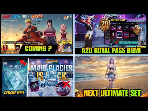 BGMI NARUTO PRIZE PATH / NEXT ULTIMATE SET / BGMI A20 ROYAL PASS ALL REWARDS / NEXT CLASSIC CRATE 