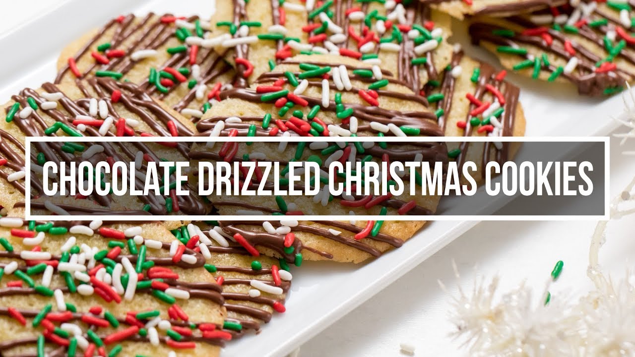 Chocolate Drizzled Christmas Cookies - YouTube
