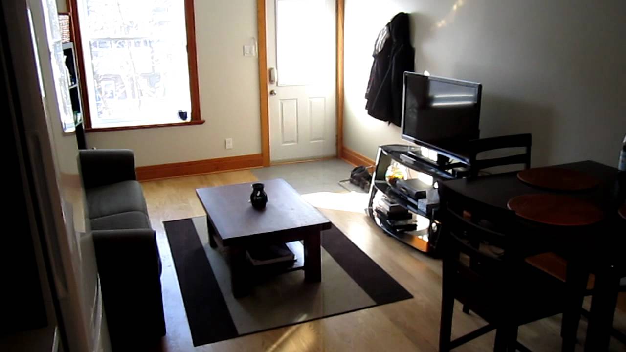 Montreal Micro Condo 3 contemporary Living Room K Company - YouTube