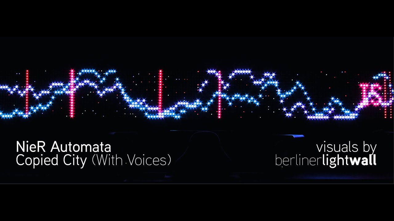 Led Mv Nierautomata Copied City With The Red Girls Visualized On My Led Wall Youtube