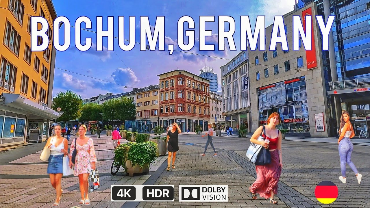 Bochum City Germany/walking tour in Bochum after summer ends 4k HDR ...